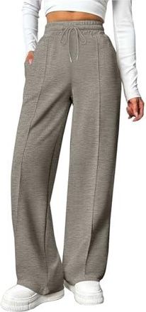 Generic Pantalon Jogging Femme Pantalon de Sport Femme Taille Haute Pantalon Large de Surv&ecirc;tement Femme avec Poches Pantalons de Chaud D&eacute;contract&eacute;s Femme Coul