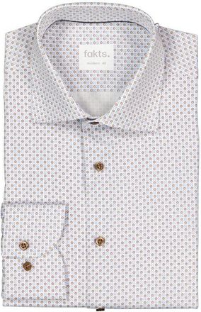 Fakts Herren Hemd blau gemustert