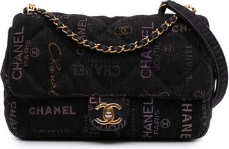 Chanel Hobo Bags - Medium Quilted Denim Mood Flap - Gr. unisize - in Schwarz - für Damen