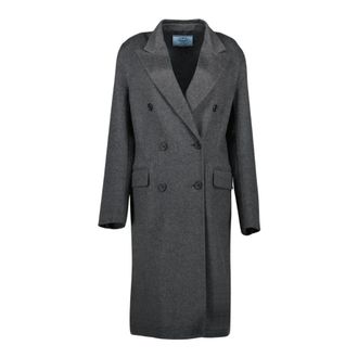 Prada Langer Wollmantel- eleganter Stil - - Coats - Damen - Grau - M