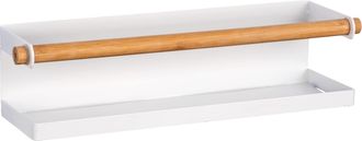 WENKO Gewürzregal Magna, magnetisches Regal aus Metall mit Bambus-Detail zum Aufbewahren und Präsentieren von Gewürzgefäßen, Anbringung ohne Bohren mit Magn