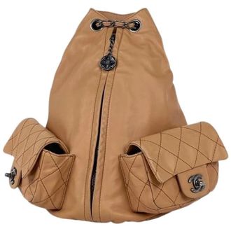 Chanel Pre-owned Matelass&eacute; Rucksack - - Pre-owned - Damen - Beige - ONE SIZE