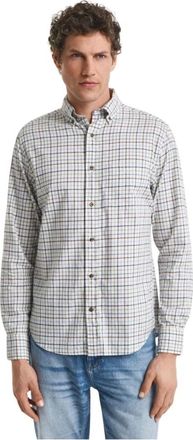 GANT Homme, Chemises, Gris, Taille: M Chemise coupe regular en sergé à carreaux