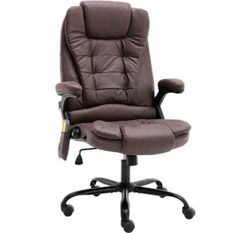 vidaXL Vidaxl - Chaise de bureau de massage marron foncé similicuir daim