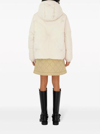 Burberry Diamond-Quilted A-Line Skirt - Beige