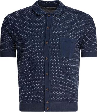 Rakk&igrave; Polo en maille avec poche poitrine - Homme - Chemises - Bleu - Taille: XL