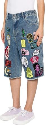 KidSuper Studios Homme, Shorts, Bleu, Taille: XS Patches Denim Long Short