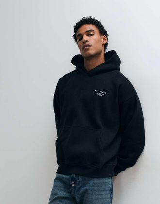 Abercrombie & Fitch hoodie oversize &agrave; logo script noir