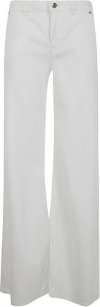 Blumarine Femme, Jeans, Blanc, Taille: 38 FR Jeans Amples Cinq Poches