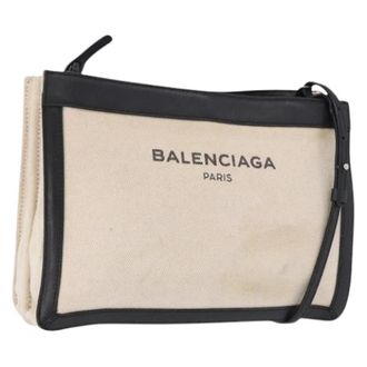 Balenciaga Pre-owned Vintage Canvas Shoulder Bag - - Pre-owned - Damen - Beige - ONE SIZE