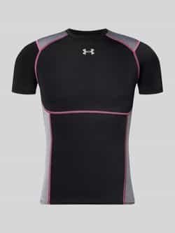 Under Armour Slim Fit Sport-T-Shirt mit Kontrastn&auml;hten Modell HeatGear
