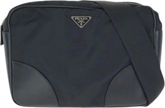 Prada Sac bandouli&egrave;re Pre-owned en nylon Tessuto et cuir - Homme - Pre-owned - Noir - Taille: ONE Size