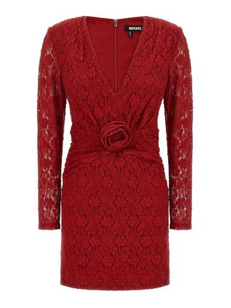 Rotate Knielanges Kleid - Rot