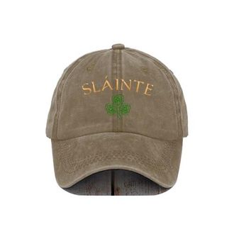 Generic Casquette de baseball unisexe Slainte St. Patrick - Cadeau amusant pour la Saint-Patrick, kaki, M