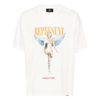 Represent Represent, Homme, Tops, Blanc, Taille: XL T-shirt Imprim&eacute; Logo Reborn