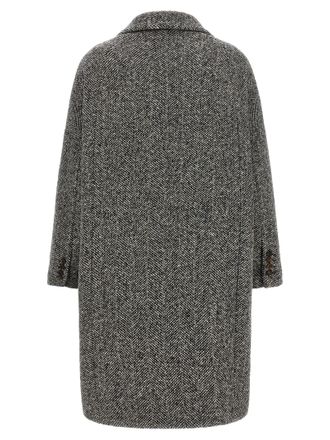 Brunello Cucinelli Womens Gray Virgin Wool Coat Clothing