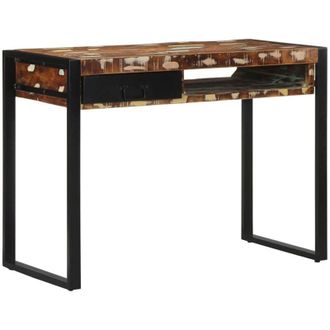 vidaXL Vidaxl - Bureau multicolore 100x50x75 cm bois massif de récupération