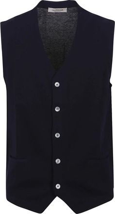 La Fileria Homme, Costumes, Bleu, Taille: M Knit Vest