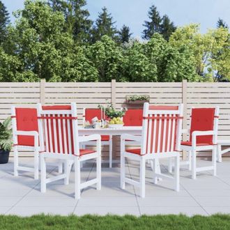 vidaXL Vidaxl - Gartenstuhlauflagen für Niedriglehner 6 Stk. Rot 100x50x3 cm
