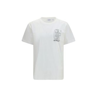 Off-white Wei&szlig;es Baumwoll-T-Shirt