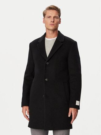 Calvin Klein Wollmantel LV04LH444G Schwarz Regular Fit