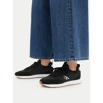 Calvin Klein Sneakers Calvin Klein Retro Runner Lace Up Sock YW0YW02060 Schwarz