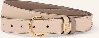 Fendi Lederg&uuml;rtel Zum Wenden beige