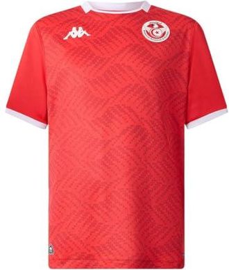 Kappa Maillot Kombat Home Tunisie Football Officiel Rouge Homme (FR/ES, Alpha/Lettres, 3TG, Taille Normale, Taille Normale)