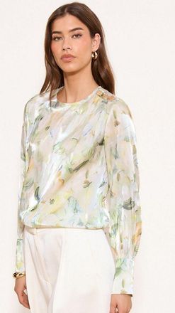Lipsy Satinbluse Lipsy Satin-Bluse mit Schulterdetail, Regular (1-tlg)
