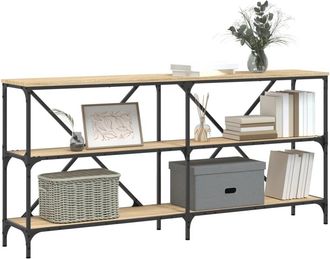 Generic Konsolentisch, Flurtisch mit verstellbaren F&uuml;&szlig;en, Beistelltisch f&uuml;r Wohnzimmer/Eingangsbereich, Sideboard, Eingangstisch, Holzwerkstoff Eisen(Sonoma-E