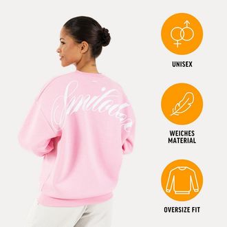 Smilodox Sweatshirt Feyd, Pullover Unisex Oversize Sweater mit Backprint & Logo weiches Material, Rippb&uuml;ndchen, Rundhals, Streetwear