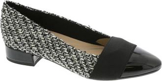 Easy Spirit Castle Chaussures à enfiler pour femme, Tweed noir-blanc verni, 8.5 Narrow