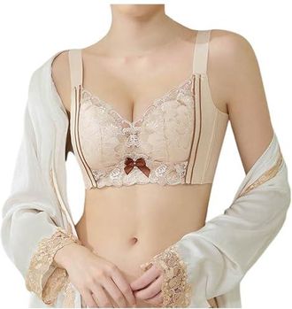 Generic 2026 Soutiens-gorge pour femmes soutien-gorge dames rassembler et leur ventre sans anneaux en acier &agrave; laffaissement. filles en dentelle &eacute;paissie, gris