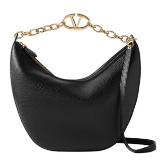 Valentino Garavani V Logo Moon Schultertasche - - Bags - Damen - Schwarzk - ONE SIZE