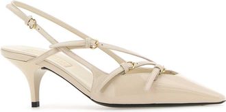 Miu Miu Pointed-Toe Slingback Heel - Beige