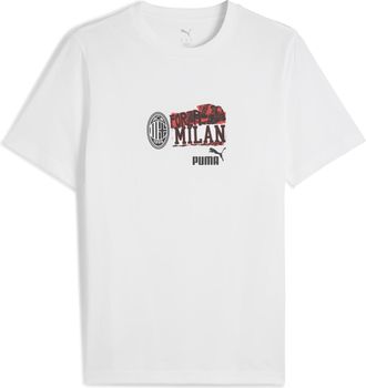 Puma A.C. Milan Ftblnrgy, Adulto Lässiges Kurzarm-T-Shirt, offizielles Produkt, AC Mailand, Unisex, Weiß, M