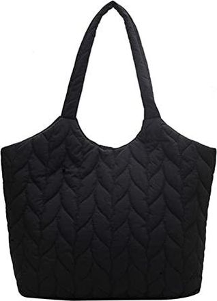 Generic Sac matelass&eacute; sous les bras avec fil &agrave; broder, sacs &agrave; main d&eacute;contract&eacute;s, tendance, en nylon, &eacute;l&eacute;gant, doux, rembourr&eacute; en coton, pour les vacances du w