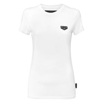 Philipp Plein T-Shirt Slim Fit Iconic Plein - - Tops - Damen - Wei&szlig; - XL