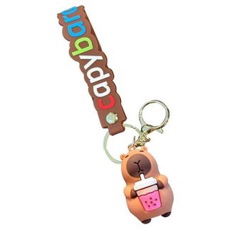 Generic Capybara Porte-cl&eacute; | Caricature amusante Capybara Keyring | Accessoires de cl&eacute; de Capybara, sacs &agrave; bijoux pour bague de cl&eacute; portable pour gar&ccedil;ons et f