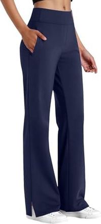 Generic Pantalon de yoga pour femmes 2026 grande taille taille haute stretch jambe large pantalon habill&eacute; pantalon ample confortable pantalon de surv&ecirc;tement d