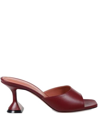 Amina Muaddi sandales Lupita 70 mm à bout carré - Marron