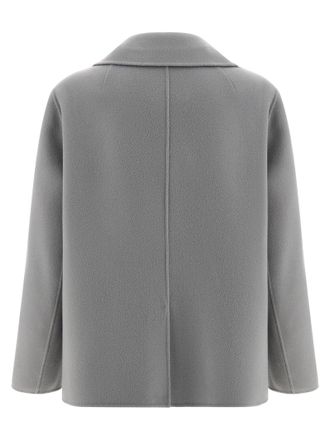 Max Mara Womens Gray Virgin Wool Blazer Clothing