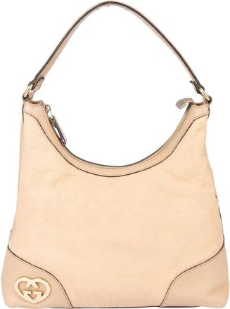Gucci Crossbody Bags - Gucci Leather GG New Britt Hobo Bag - Gr. unisize - in Beige - f&uuml;r Damen