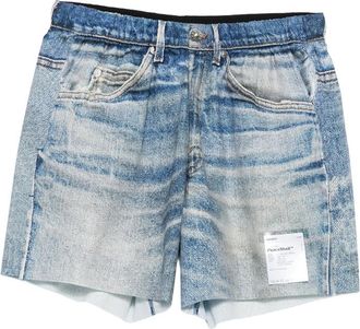 SATISFY Whiskering-effect Denim Shorts
