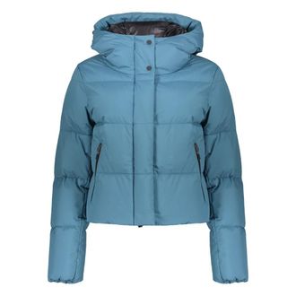 Herno Kurze Daunenjacke mit Kapuze - - Jackets - Damen - Blau - XS