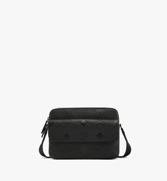 MCM Aren Messenger-Tasche aus Leder mit Maxi-Monogramm