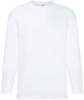 Fruit Of The Loom Fruit of The Loom T-Shirt &agrave; Manches Longues Valueweight pour Homme, Blanc, XXL