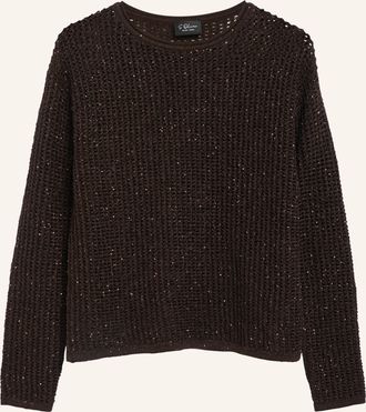 s.Oliver Black Label S.Oliver Black Label Pullover Mit Pailletten braun