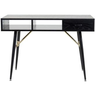 ebuy24 Ebuy24 - GoldDesk Schreibtisch mit Ablage und Schublade 110x60 cm schwarz