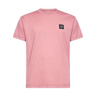 Stone Island Homme, Tops, Rose, Taille: XL Crew Neck T-Shirt